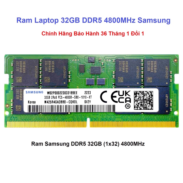 Ram Laptop DDR5 32GB 4800Mhz Samsung Bảo hành 1 tháng - linhkien24h.com